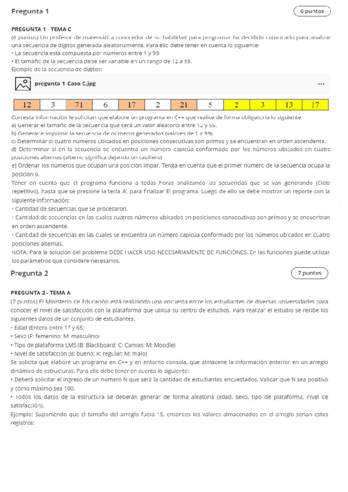 EF- Programacion 1 - Ejemplo de examen final progra 1 - Programación 1 - Studocu