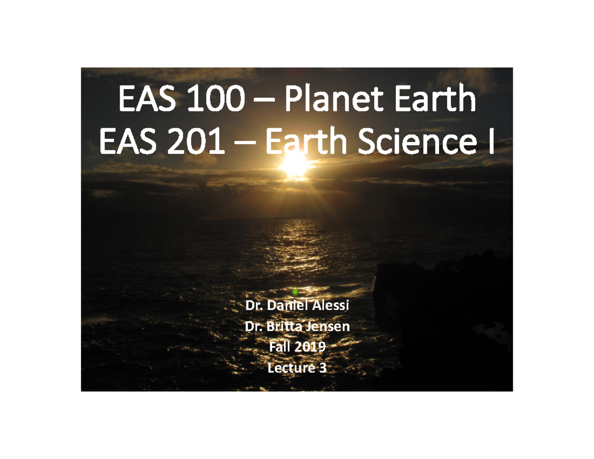 EAS100201 - Lecture 3 - Warning: TT: undefined function: 3 EAS 100 ...