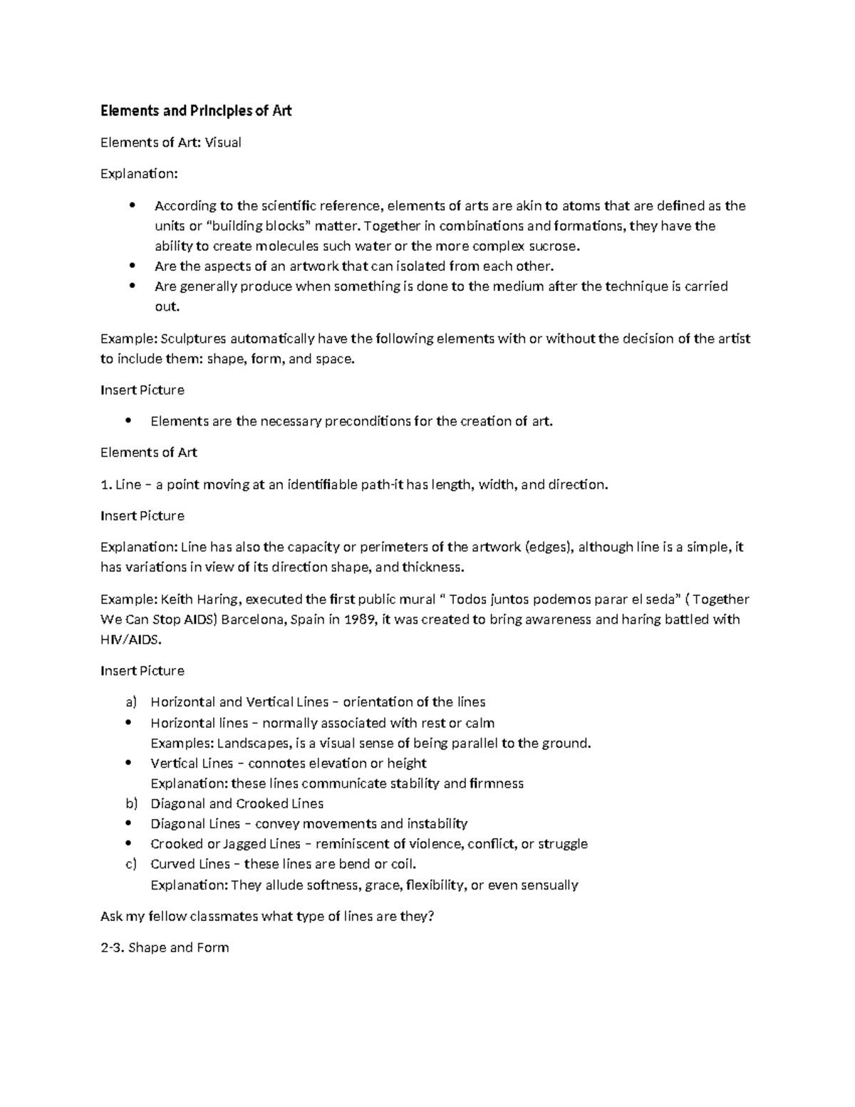 Art and Appreciation: Elements and Principles of Art - Elements and ...