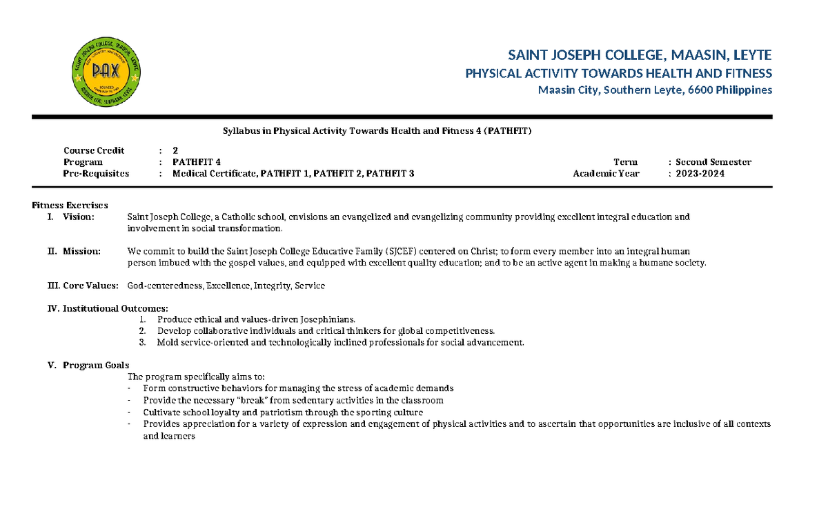 Pathfit-4-Syllabus - This syllabus for educational purposes only ...