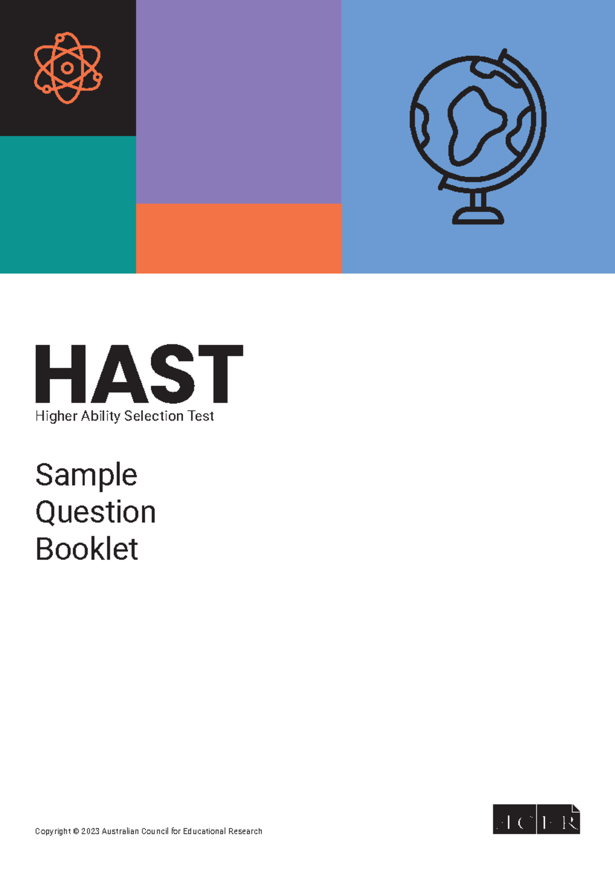 650266544 ACER Hast Sample Question Booklet 2023 - Copyright © 2023 ...