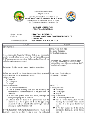 Demo script 2 final - MAPEH - Teaching 7 - Department of Education ...