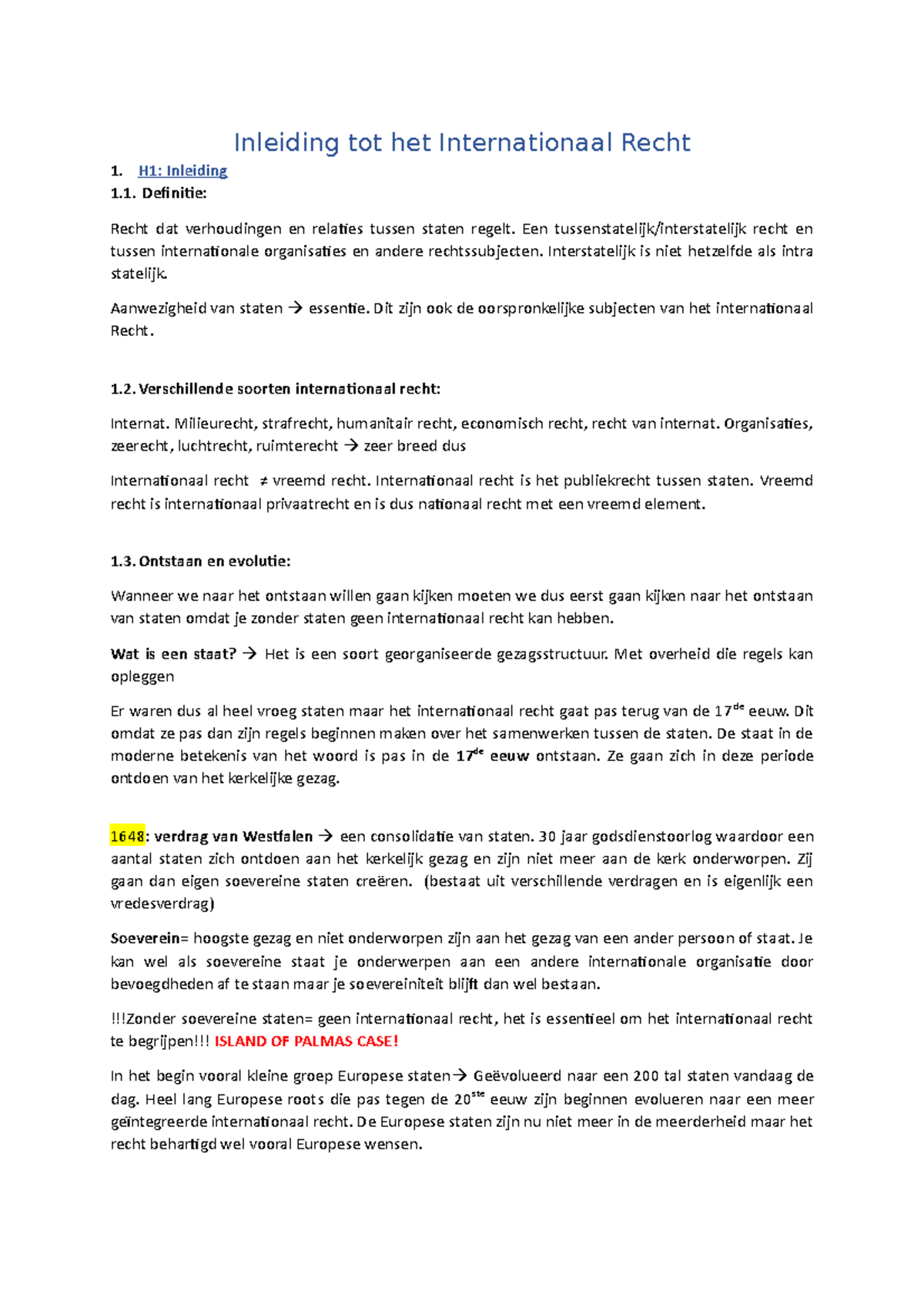 Inleiding recht sem2 - verdieping - Inleiding tot het Internationaal ...