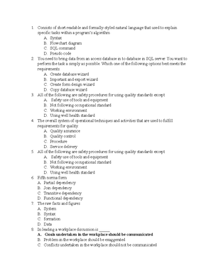 Wddba Level II Curriculum - Web Development and Database Administration LEVEL II TVET CURRICULUM ...