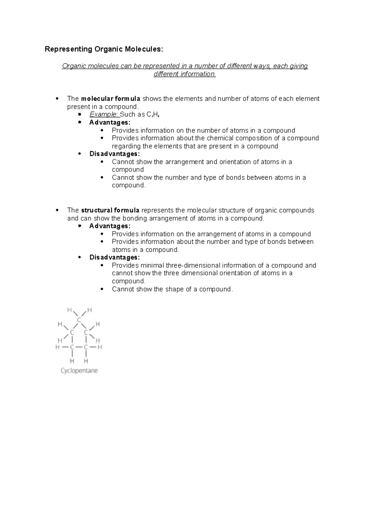 Chemistry Module 7 Representing Organic Molecules - Representing ...