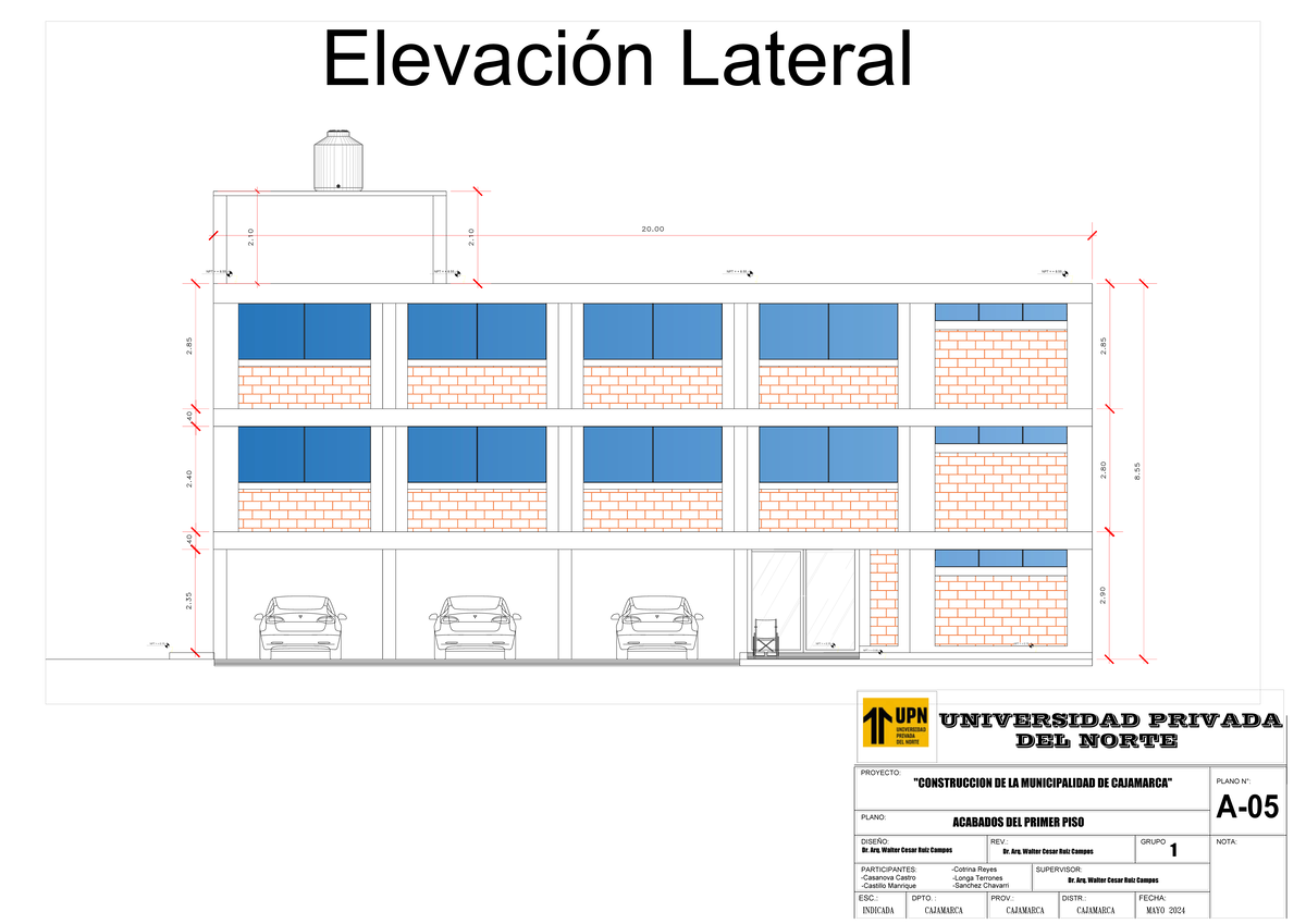 Arquitectura elevacion - corte- Elevación Lateral - NPT = + 0. NPT ...