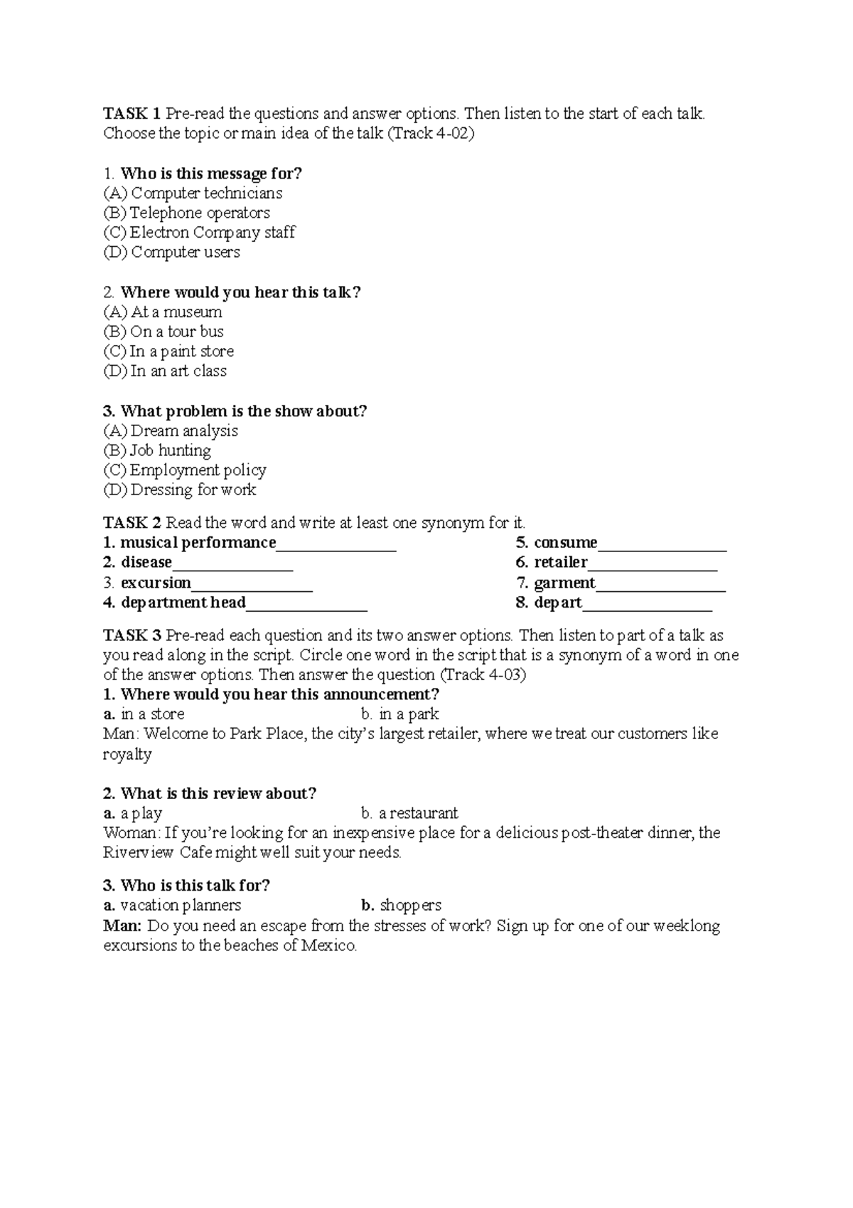 Part 4 - Tips for answering correctly - Topic Main Idea Questions ...