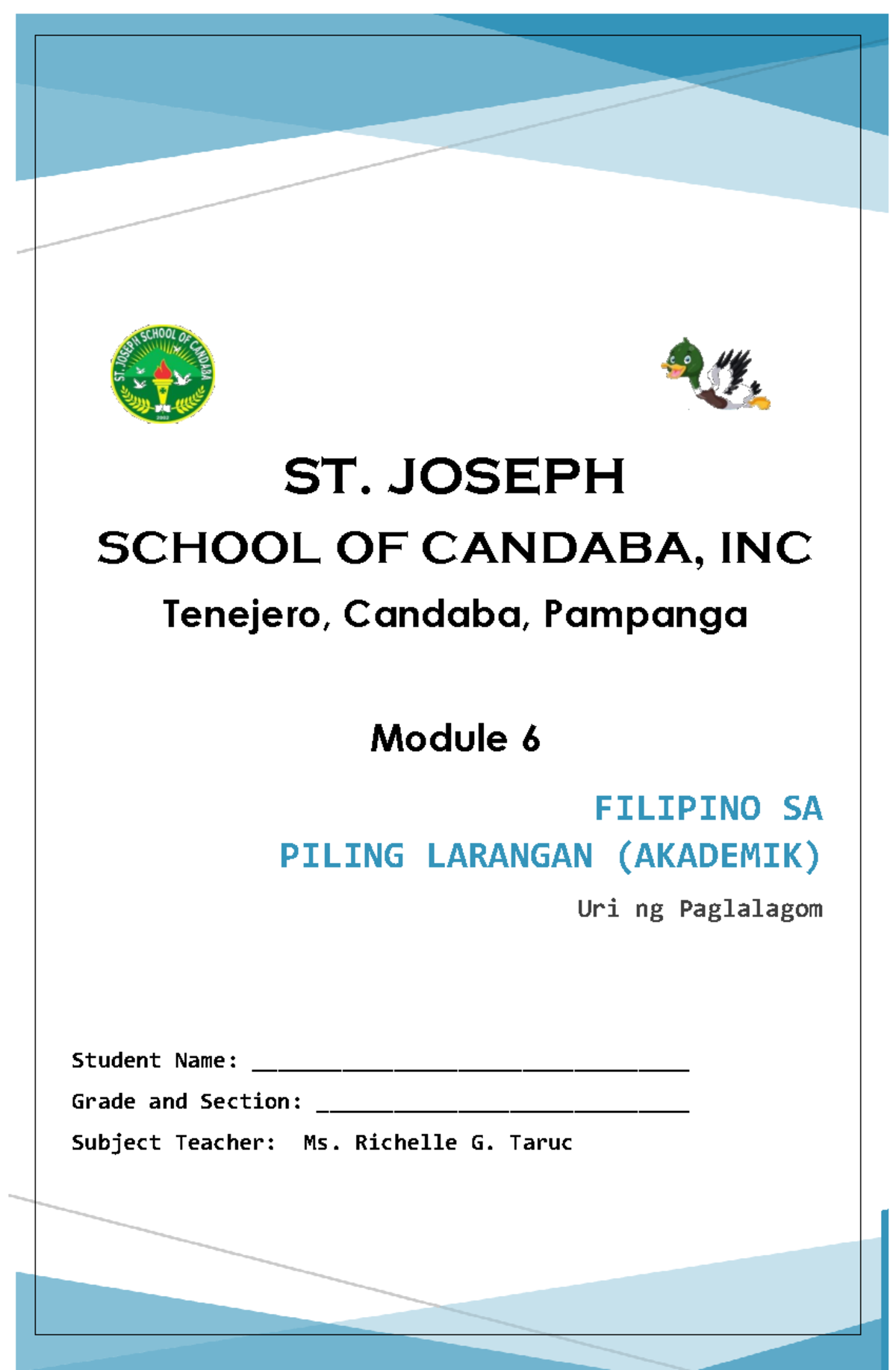 Module-6 Filipino-sa-Piling-Larang - FILIPINO SA PILING LARANGAN (AKADEMIK) Uri ng Paglalagom ...