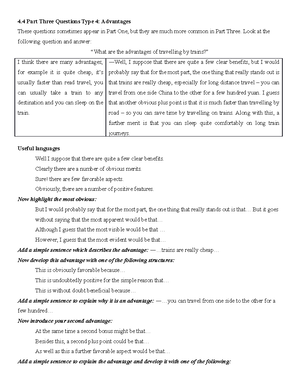 Speaking PART III Comparing - 4 Part Three Question Type I: Comparing ...
