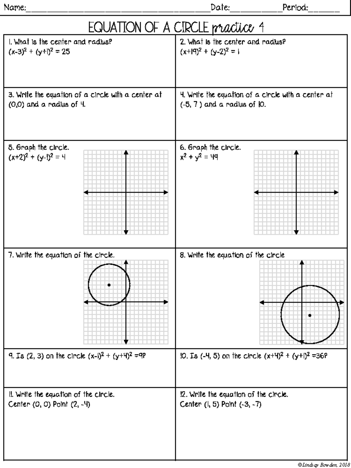 12.2 Homework - 1. What is the center and radius? (x-3) 2 + (y+1) 2 ...