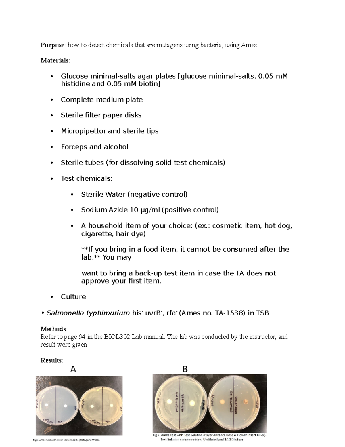 AMES - how to detect chemicals that are mutagens using bacteria, using ...