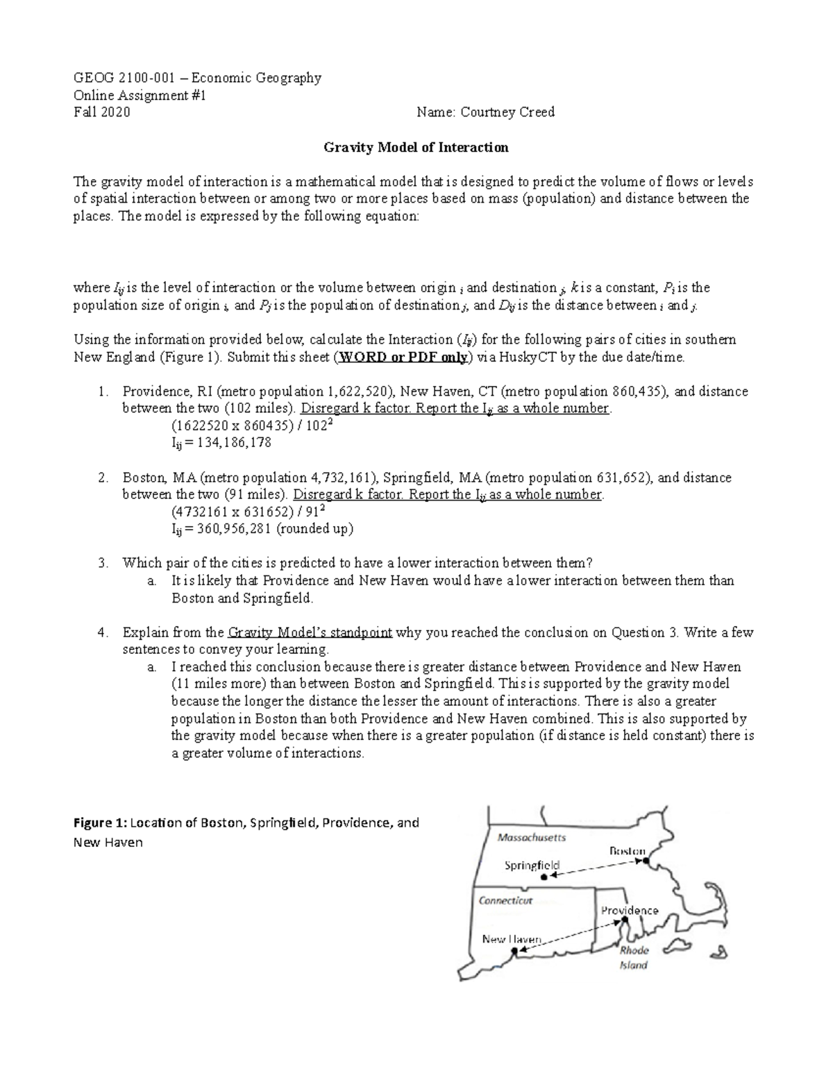 Online Assignment 1 - n/a - GEOG 2100 - UConn - Studocu