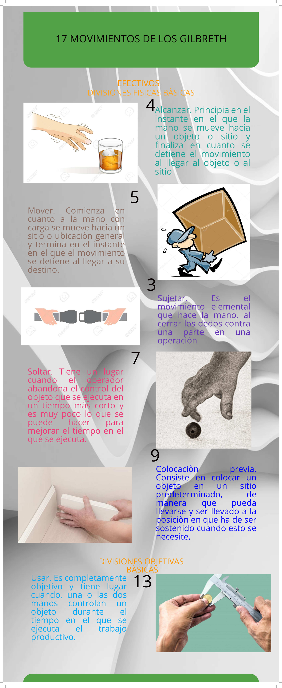 17 movimientos de los Gilbreth - , 17 MOVIMIENTOS DE LOS GILBRETH ...