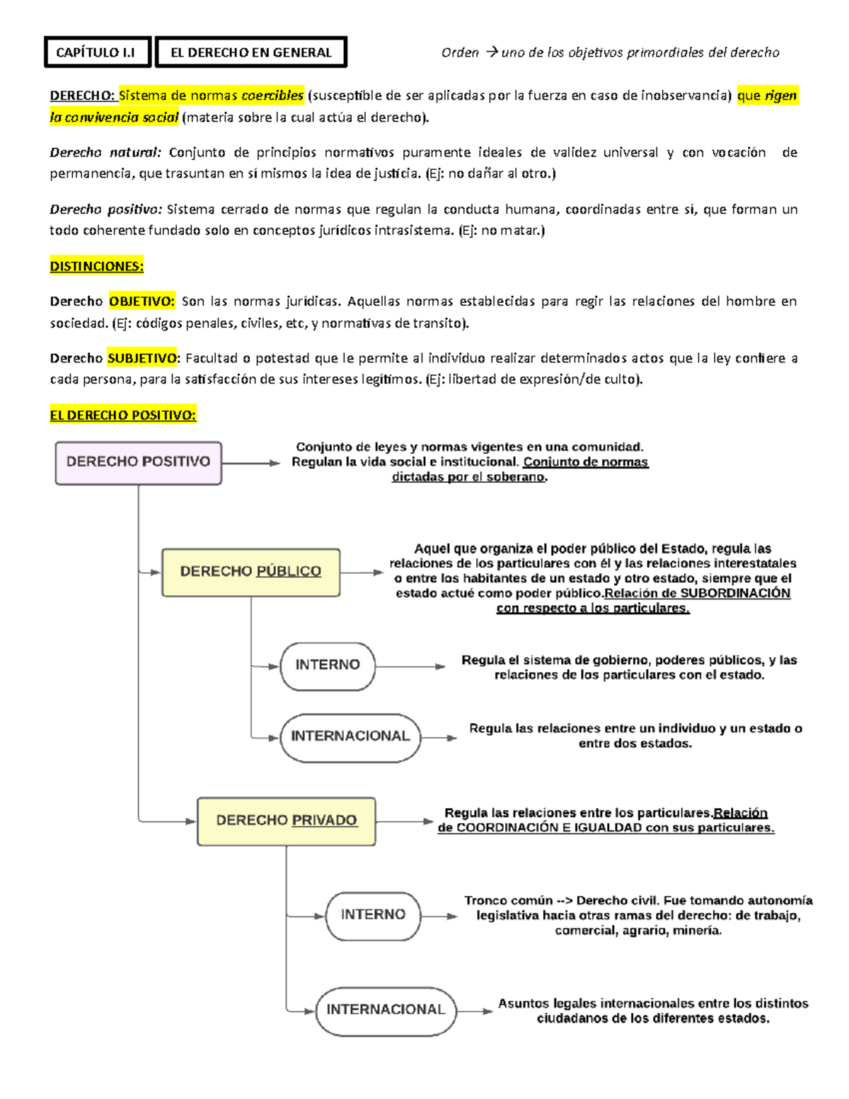 Capitulo 1 DEL Programa - CAPÍTULO I DERECHO: Sistema de normas ...