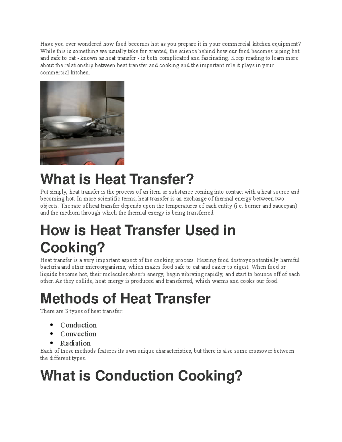 Cooking Foods using heat - Have you ever wondered how food becomes hot ...