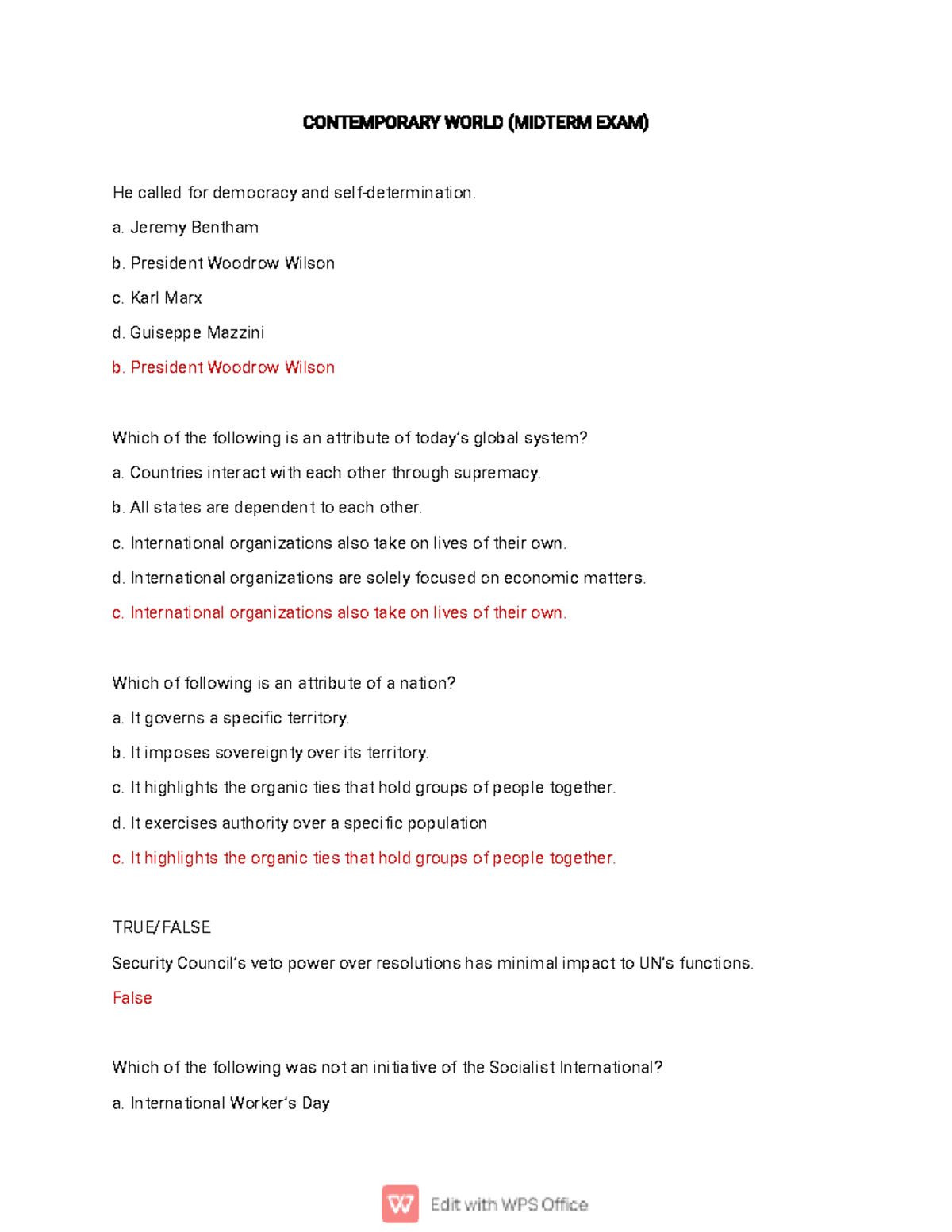 Contempo Practice Materials - CONTEMPORARY WORLD (MIDTERM EXAM) He ...