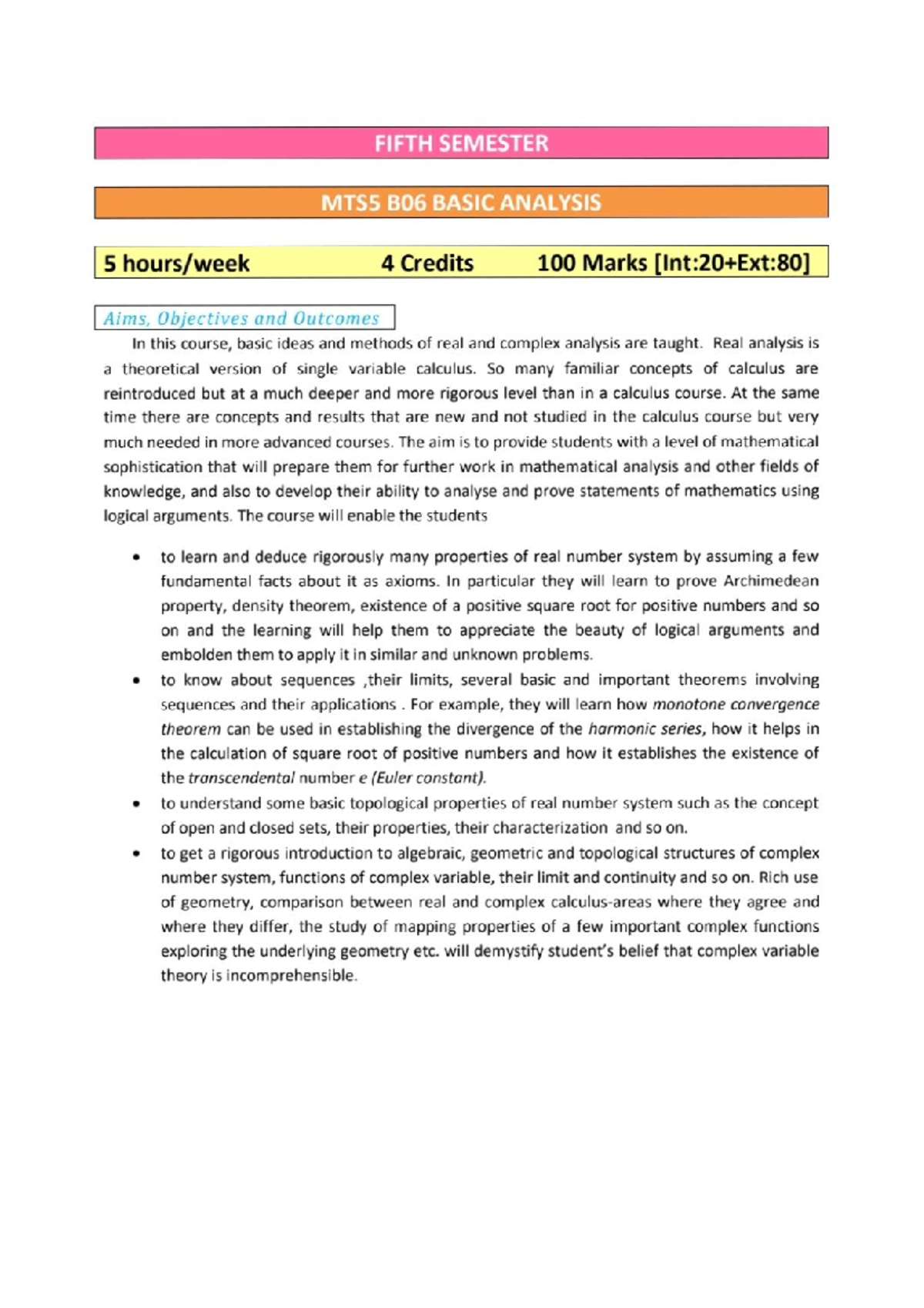Basic Analysis - Its practics materiala - Bsc maths - Studocu