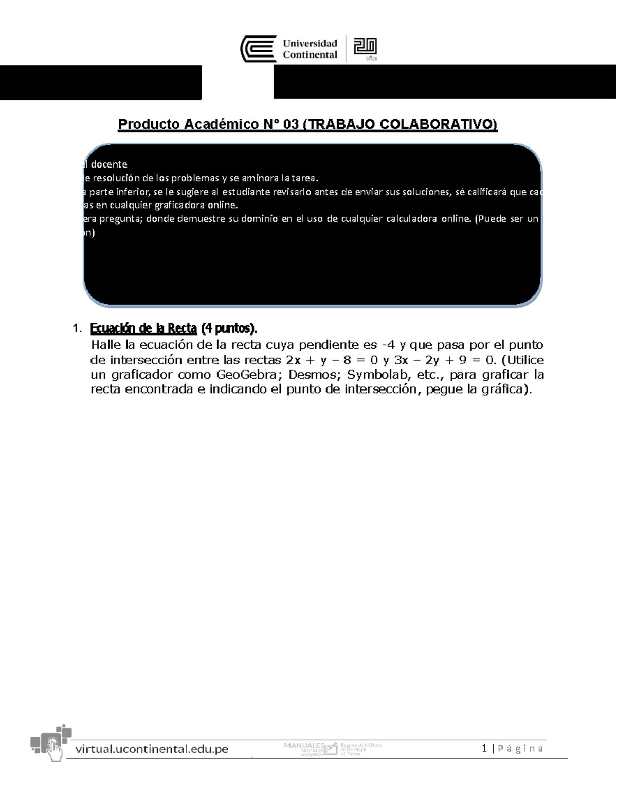 Producto 03 (2023 - 20A) pumita - MATEMÁTICA 2 Producto Académico N° 03 (TRABAJO COLABORATIVO) 1 ...