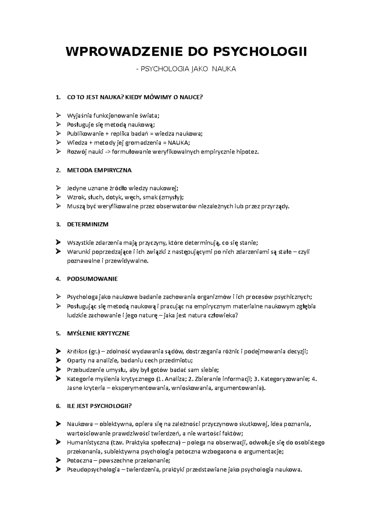 WdP w2 - Psychologia jako nauka - WPROWADZENIE DO PSYCHOLOGII ...