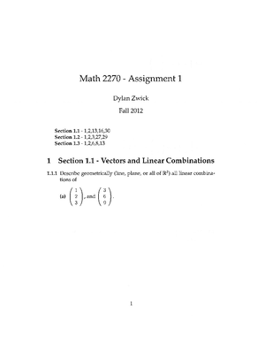 Seminar assignments - Assignment 12 with solutions - Math 2270 ...