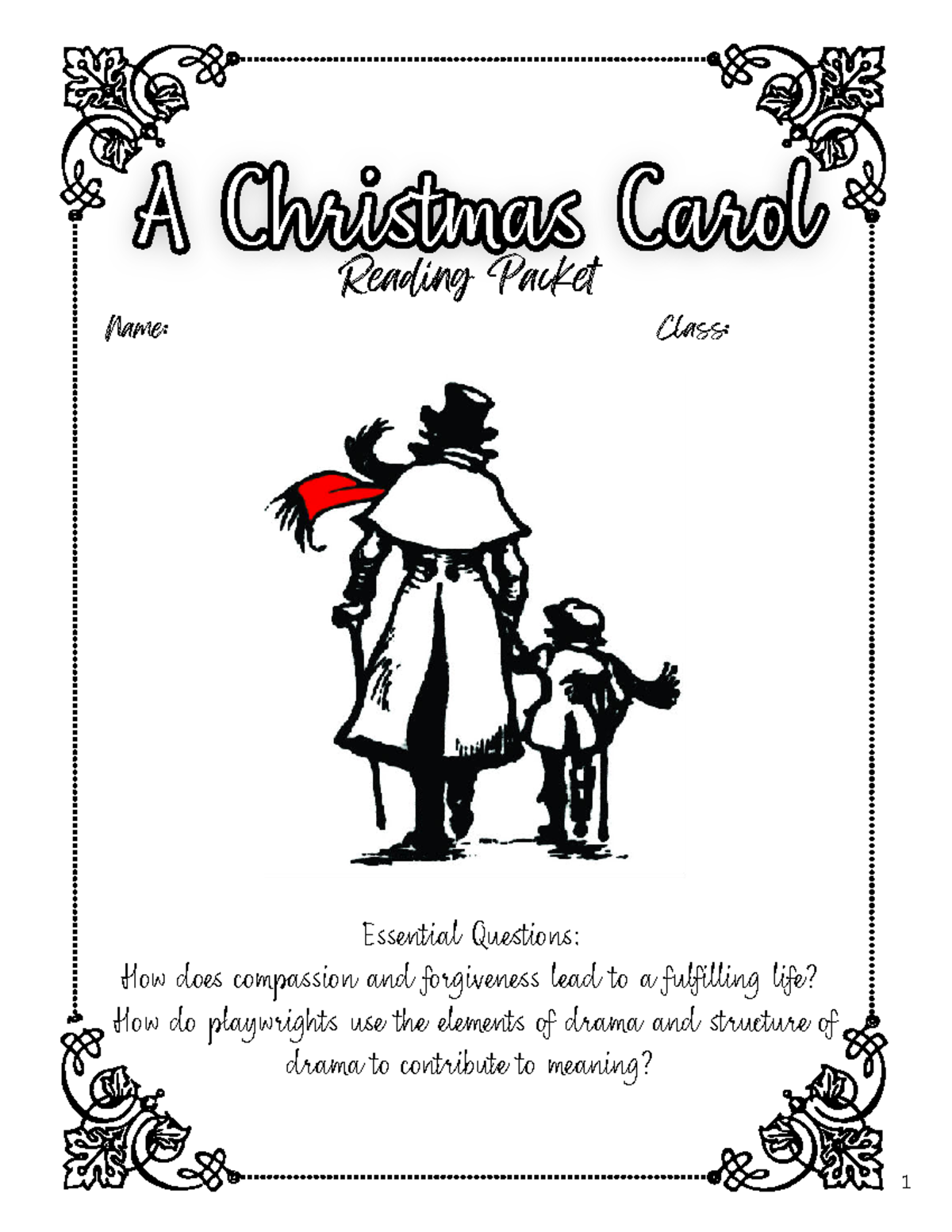 (2023) A Christmas Carol Reading Packet - Reading Packet A Christmas ...
