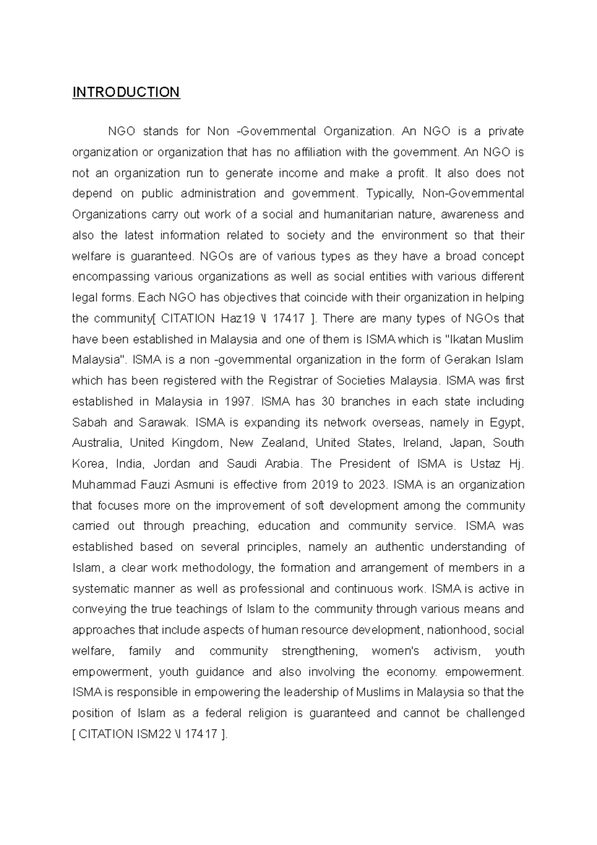 PAD240 TUTOTUTO - INTRODUCTION NGO stands for Non -Governmental ...