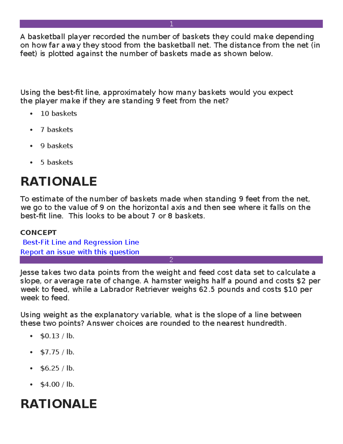 Statistics Chapter 4 milestone - 1 A basketball player recorded the ...