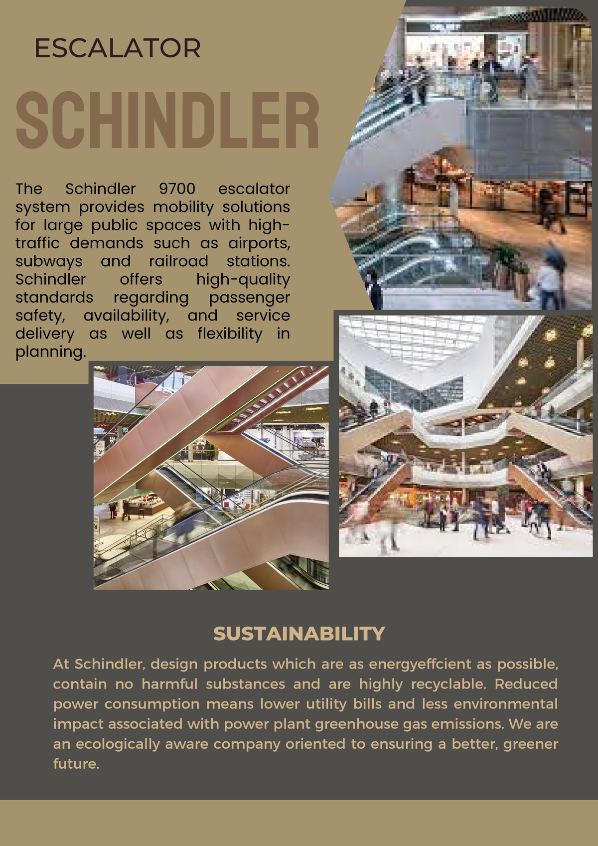 Schindler Escalator - Brochure - SCHINDLER ESCALATOR The Schindler 9700 ...