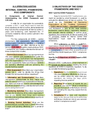 Midterms - M1 Notes ON Operational Auditing (1) - Operational Audits ...