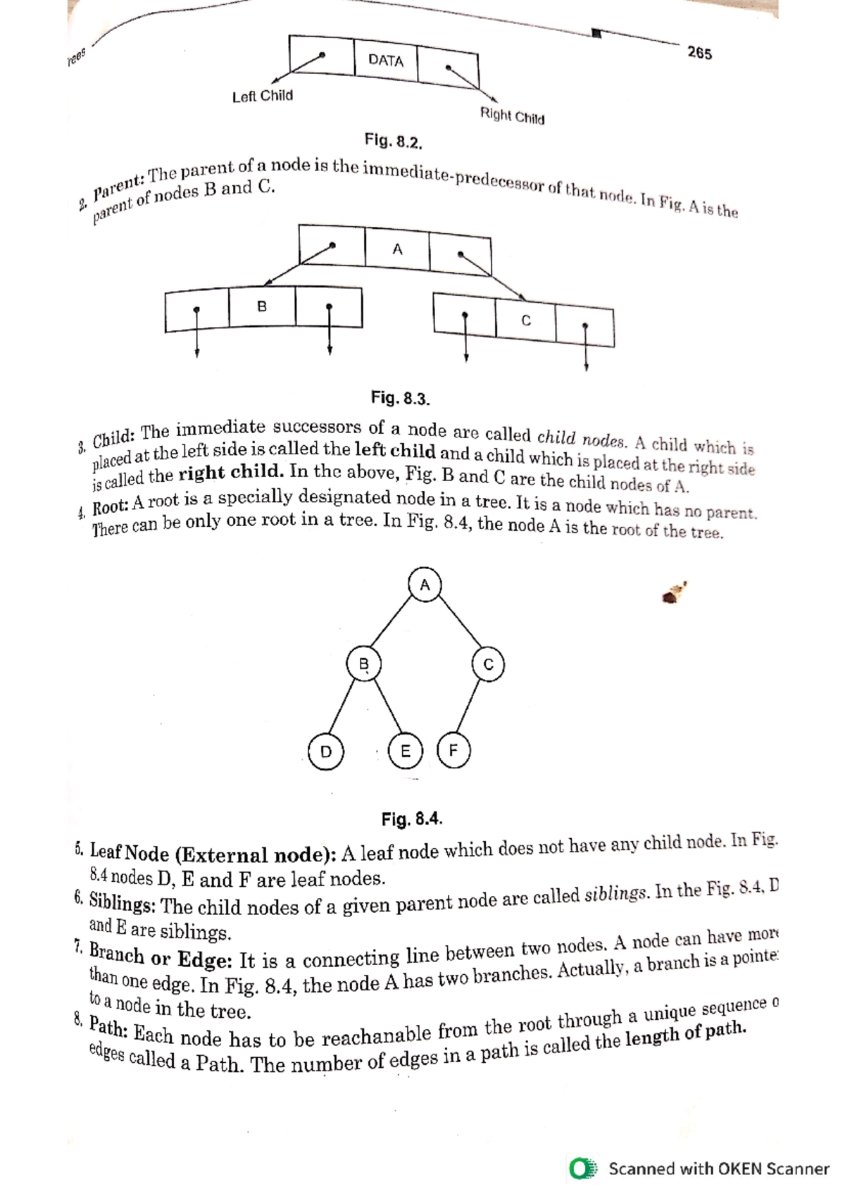 Binary Tree - DATA 265 Left Child Right Child Fig. 8. The parent B and ...