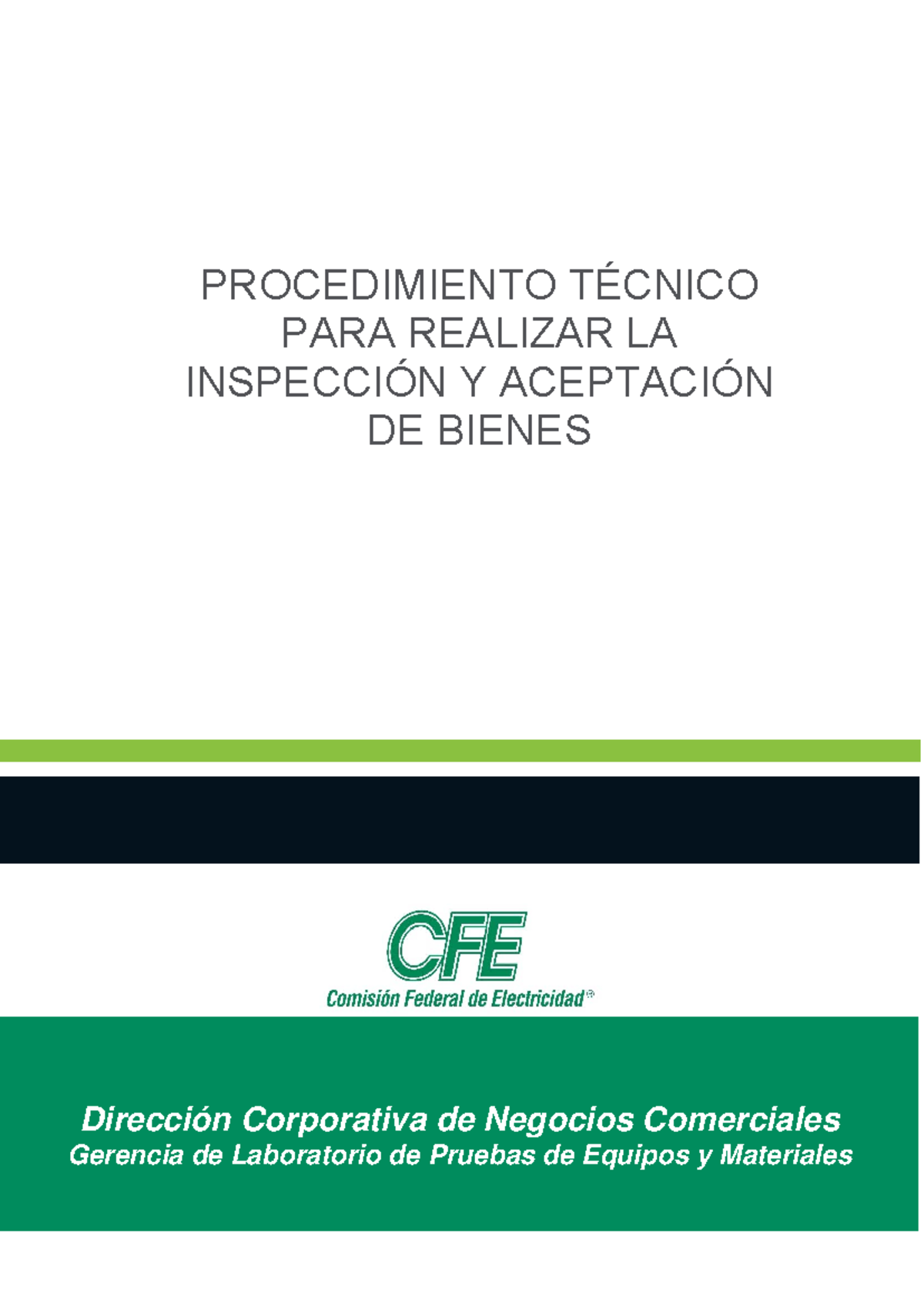 PE-K3000-003 Procedimiento inspección de bienes Lapem - HOJA DE ...
