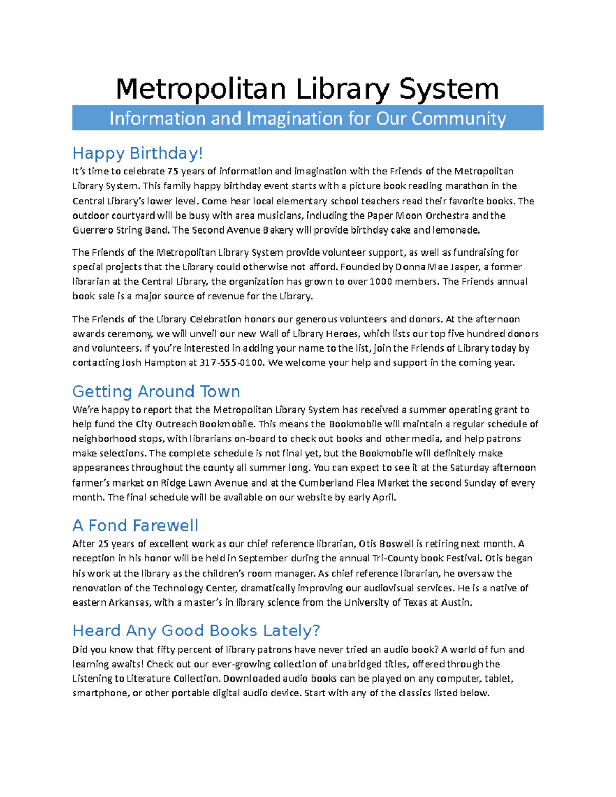 NP WD 4-1 - its a asighment - Metropolitan Library System Information ...