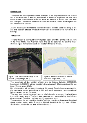 Example Field Collection and Lab Analysis of Soil Samples Report - A ...