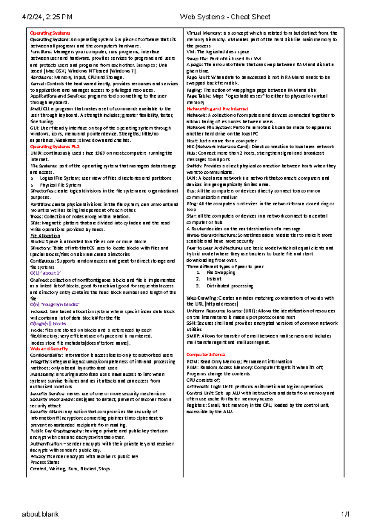 Web Systems Cheat Sheet 4224 225 Pm Web Systems Cheat Sheet Aboutblank 1 Virtual