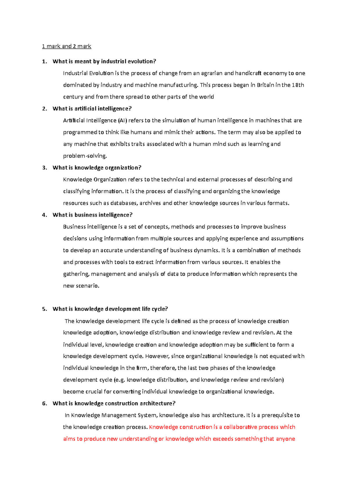 ISKM Solved Q SET1 - Information system and knowledge management QA - 1 ...