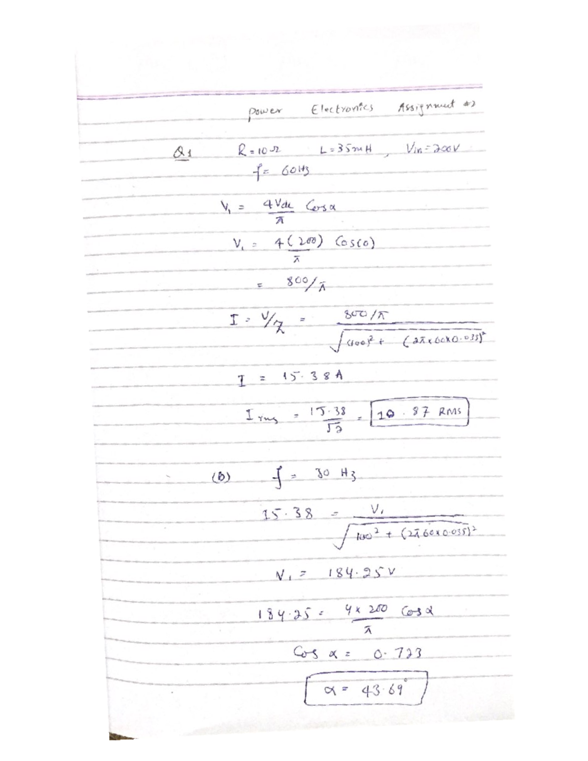 Assignment Power Electronics - Studocu