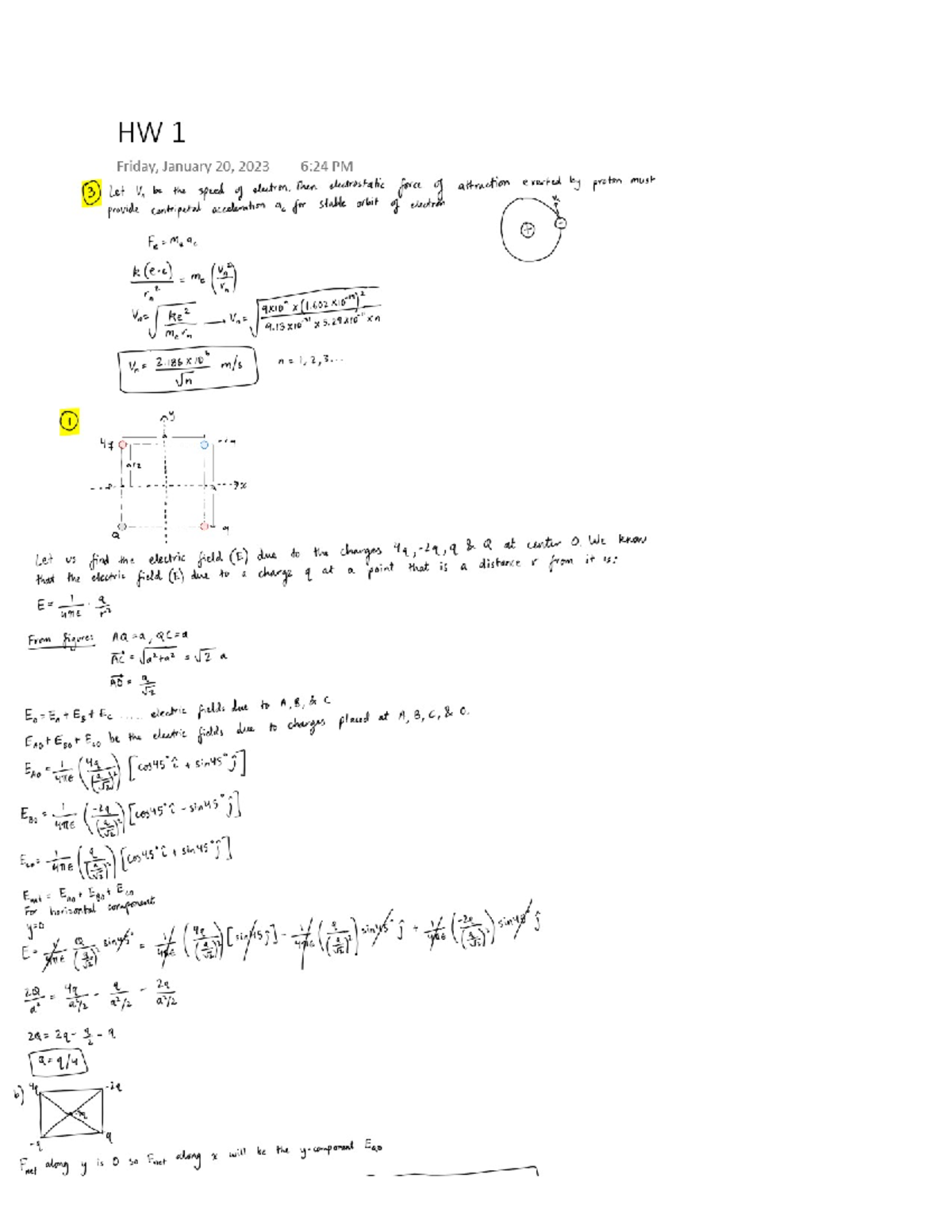 Pset1 - Homework 1 - PHYS 152 USC - PHYS 152L - Studocu