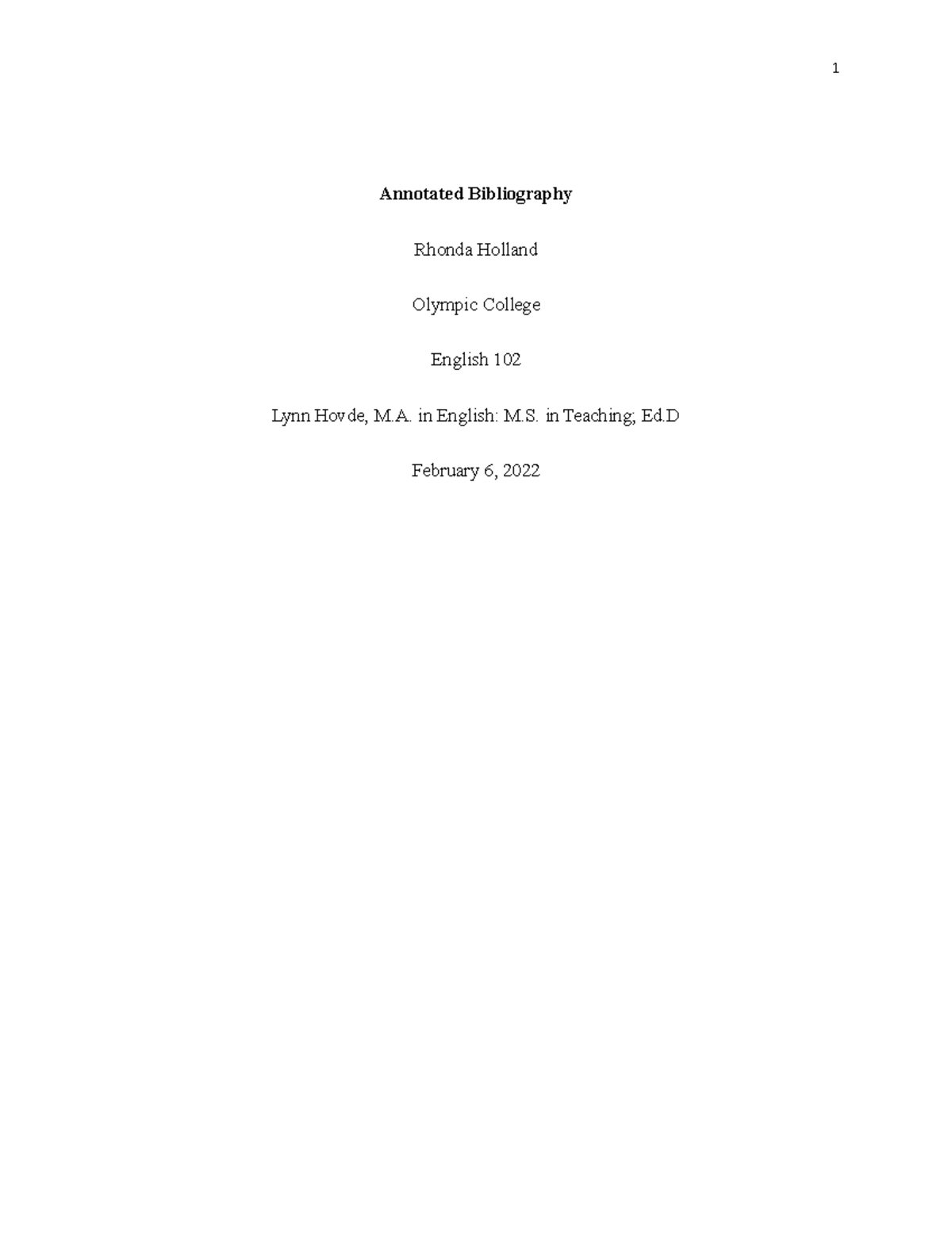 Rh - ANNOTATED BIBLIOGRAPHY WORKSHOP examples - Annotated Bibliography ...