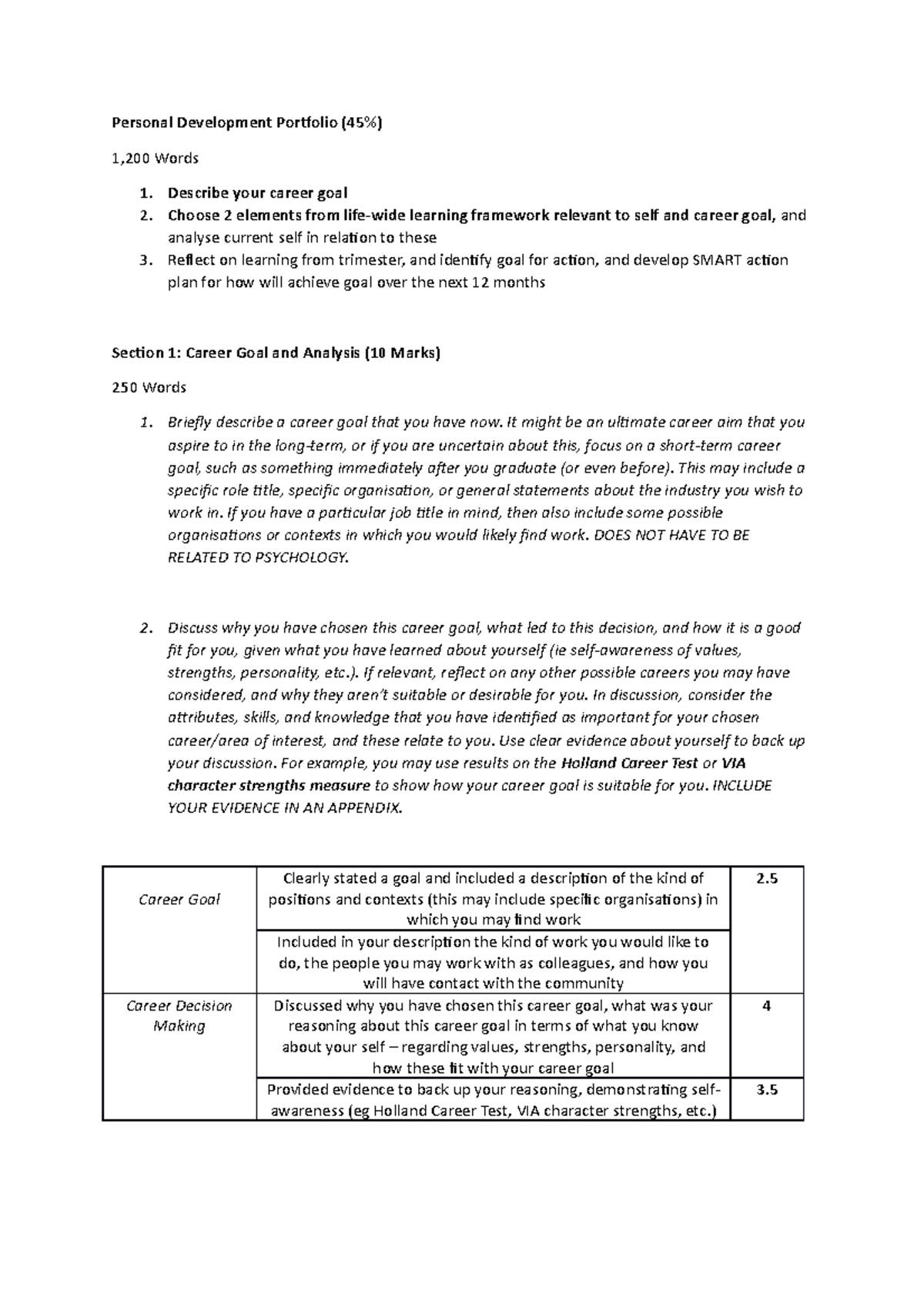 Personal Development Portfolio - It might be an ultimate career aim ...