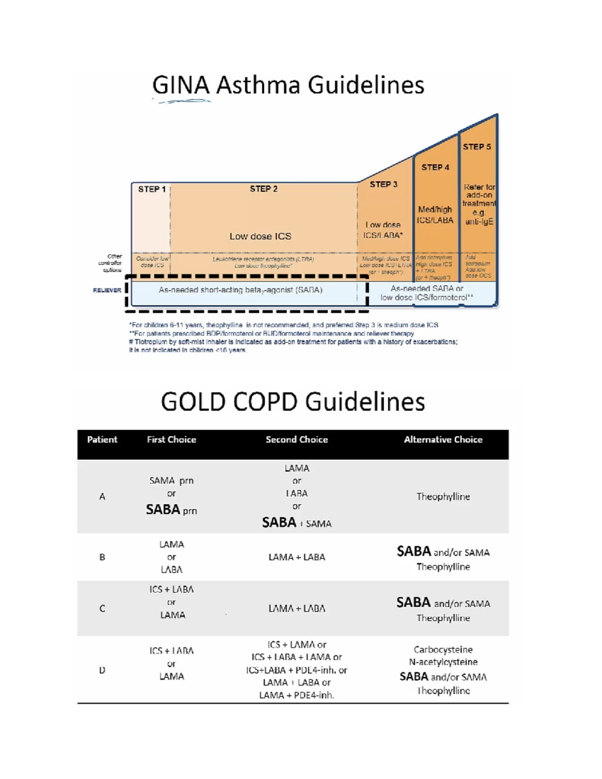 GINA GOLD - class activity for pharmacology - PAS1823 - Studocu