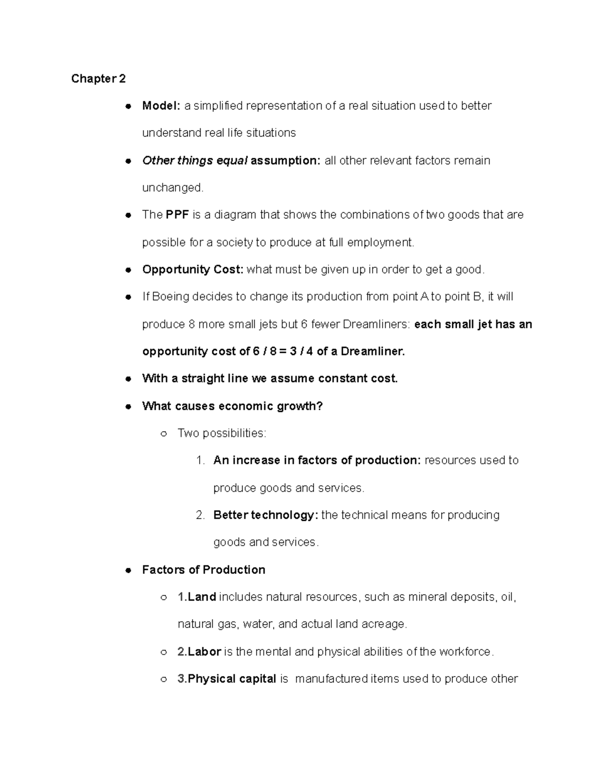 Microeconomics Chapter 2 Economic Models - Chapter 2 Model: a ...