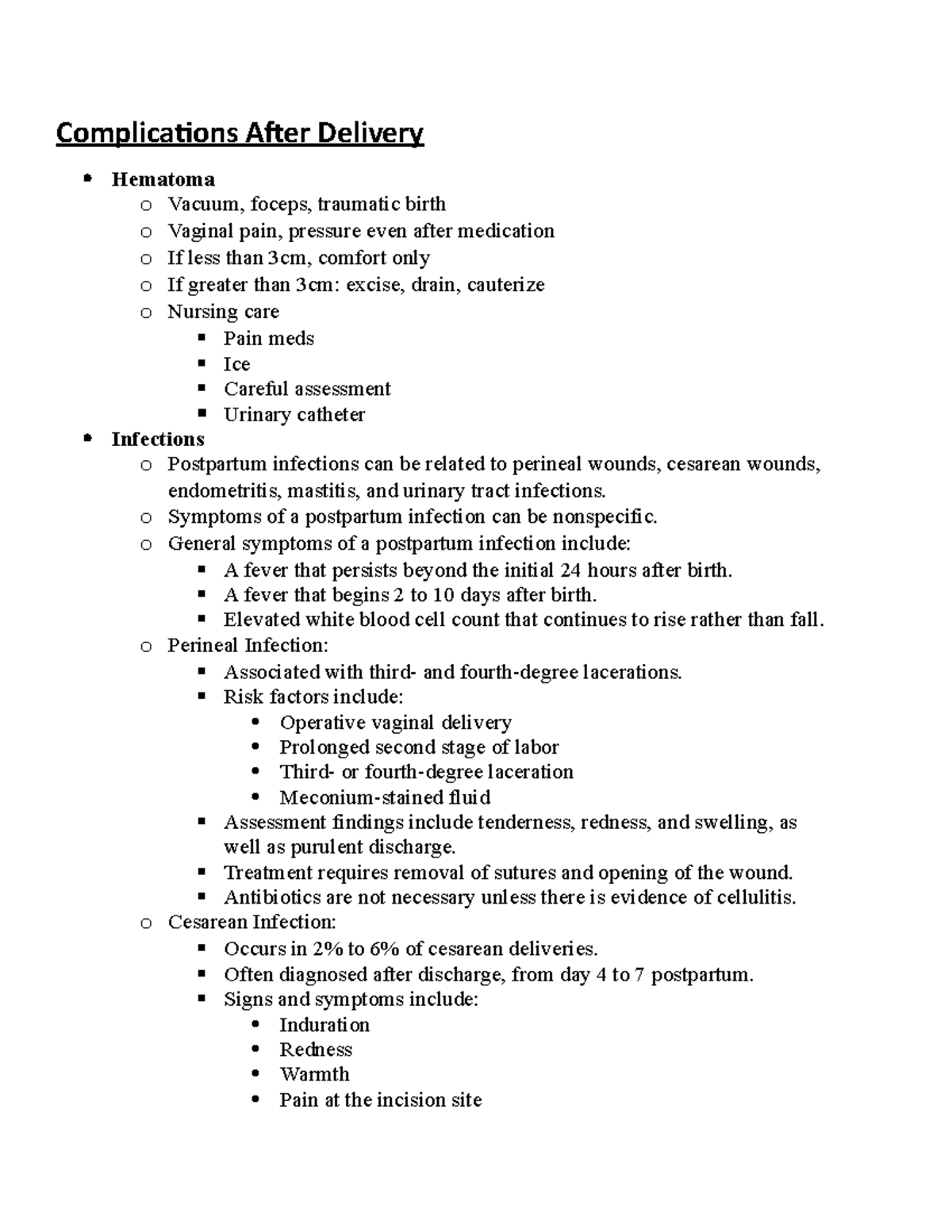 Complications After Delivery-Bleeding-Infection - Complications After ...