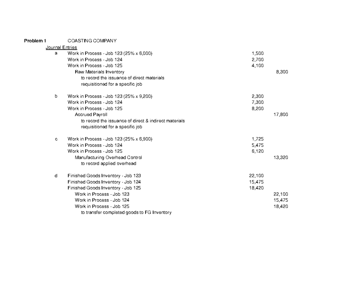 Sample/practice exam 5 February 2021, answers - Problem 1 COASTING ...