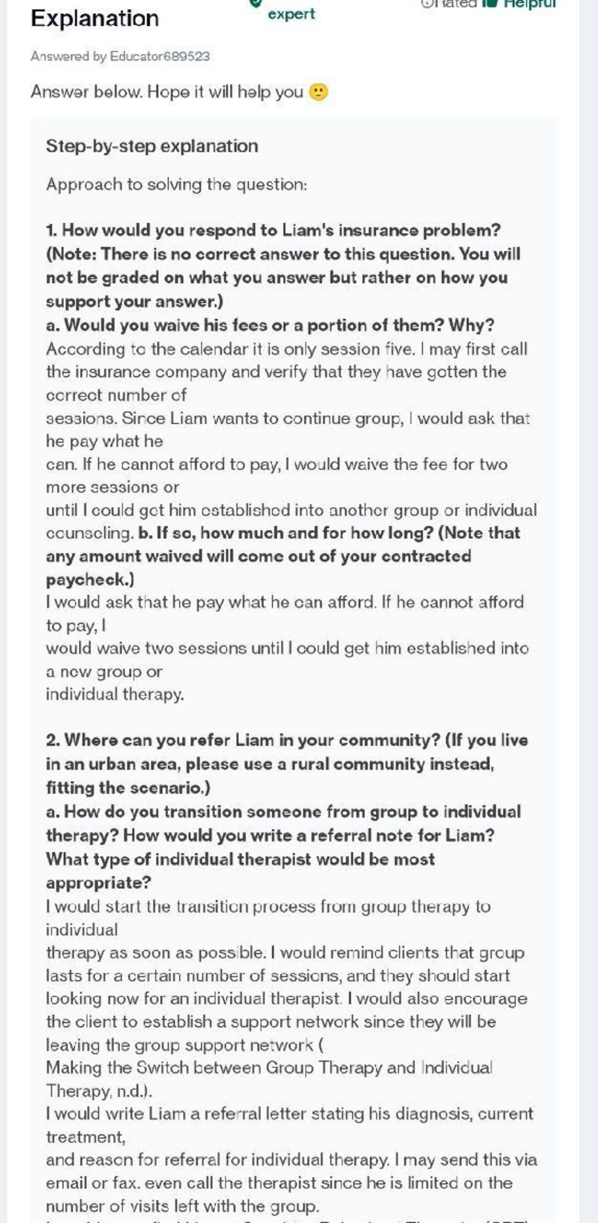 Msg-4213631990-38812 - ORated Helpful Explanation expert Answered ...