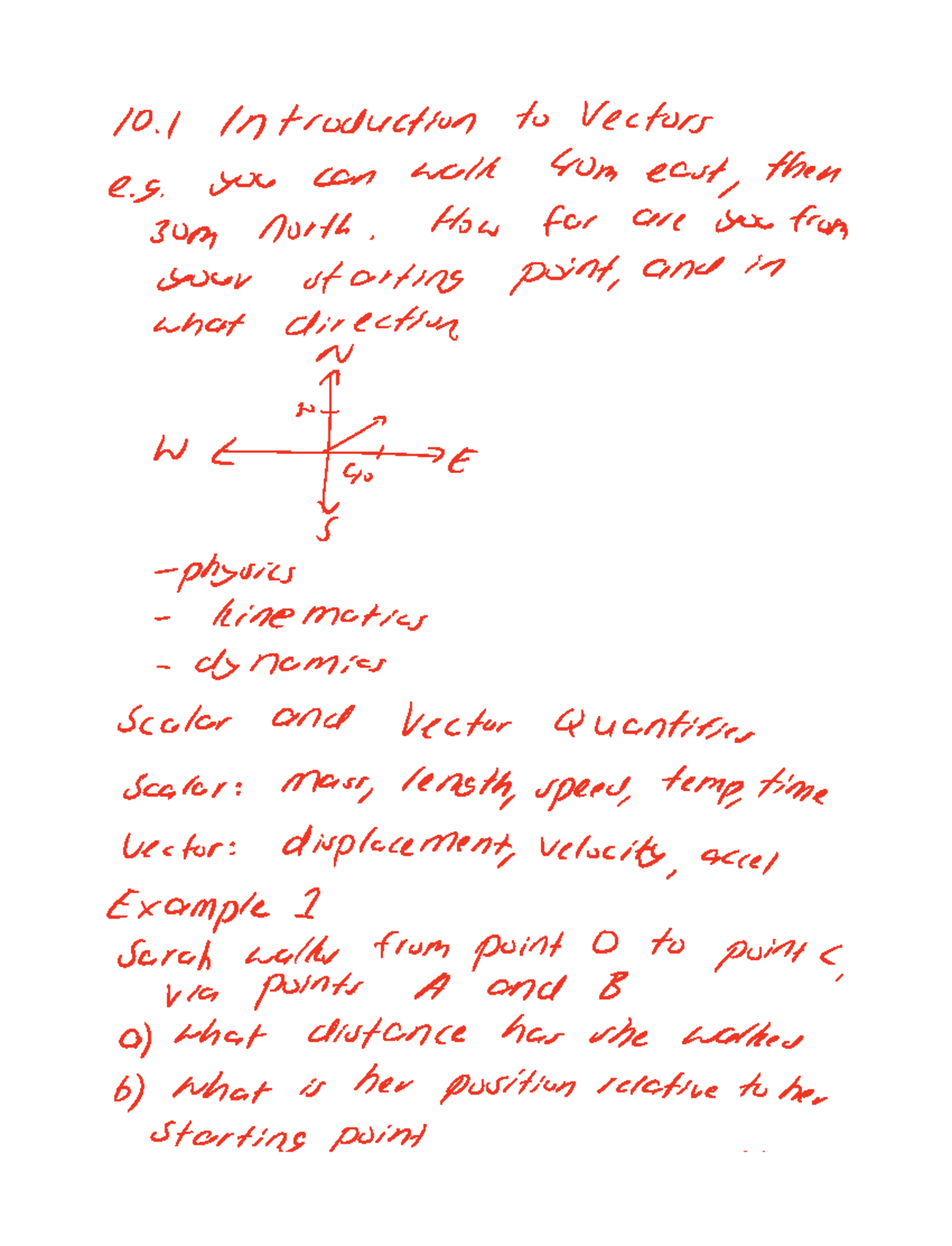 Vectors lesson 1 notes - Studocu