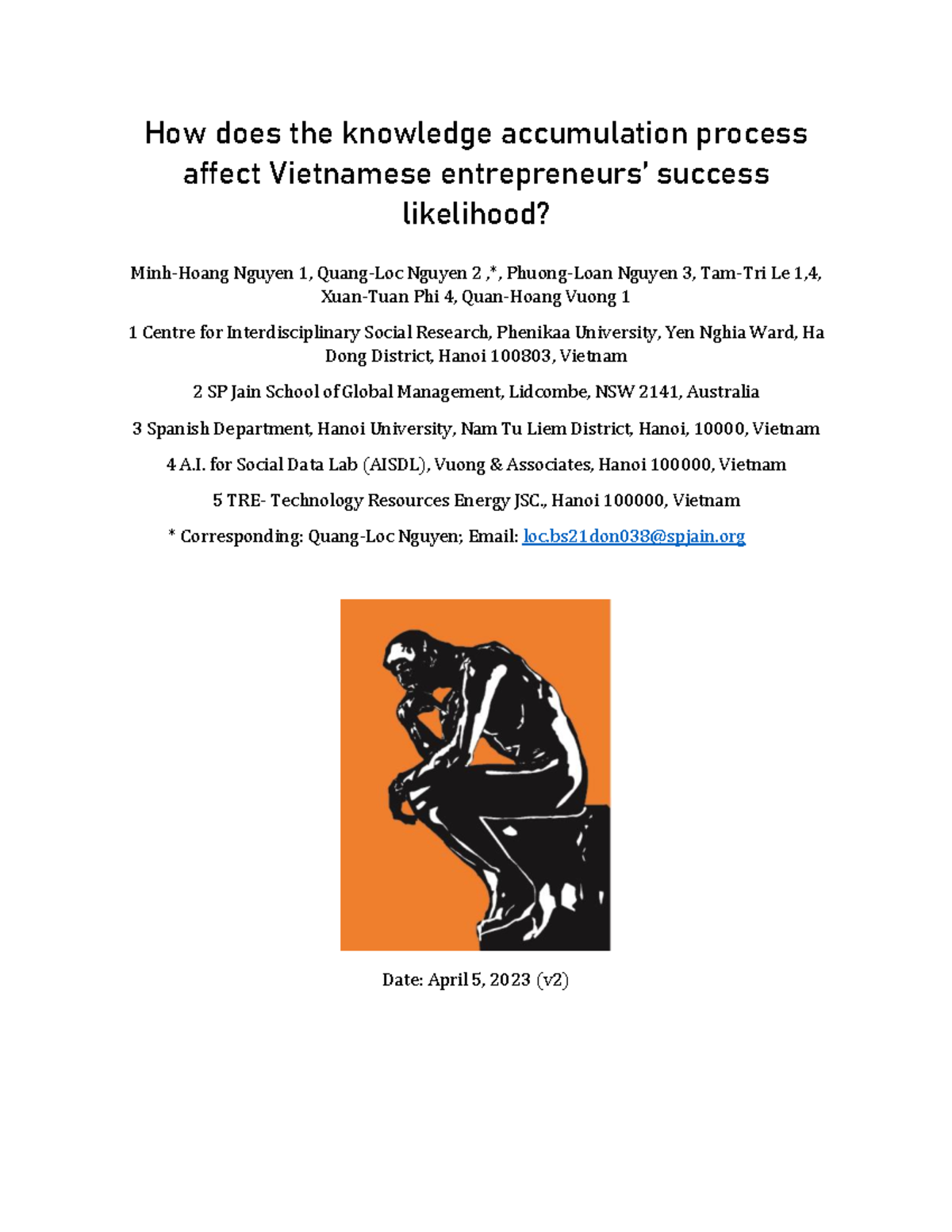 How does the knowledge accumulation process affect Vietnamese entrepreneurs - How does the ...