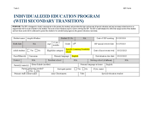 Simulation reflection task 2 - Ashleigh Deckard Morin Task Two ...