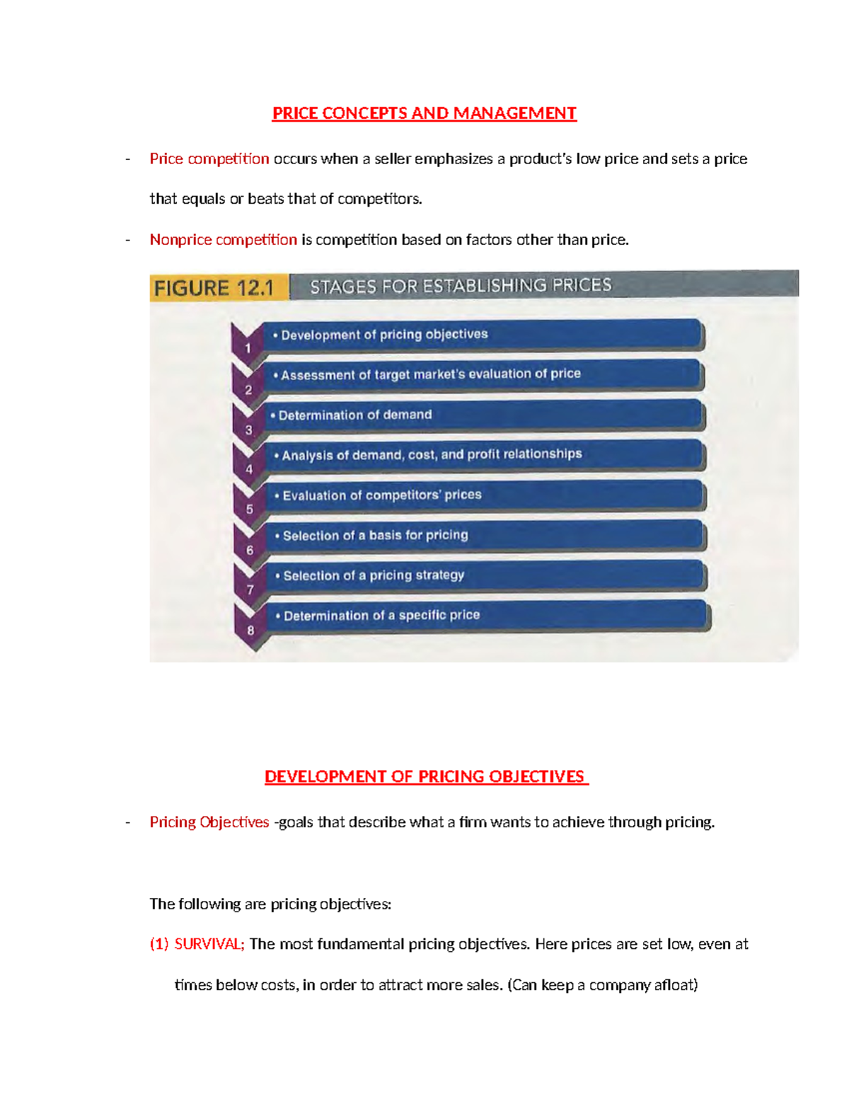 ITM CHAP 12: PRICE CONCEPT AND MANAGEMENT - PRICE CONCEPTS AND ...