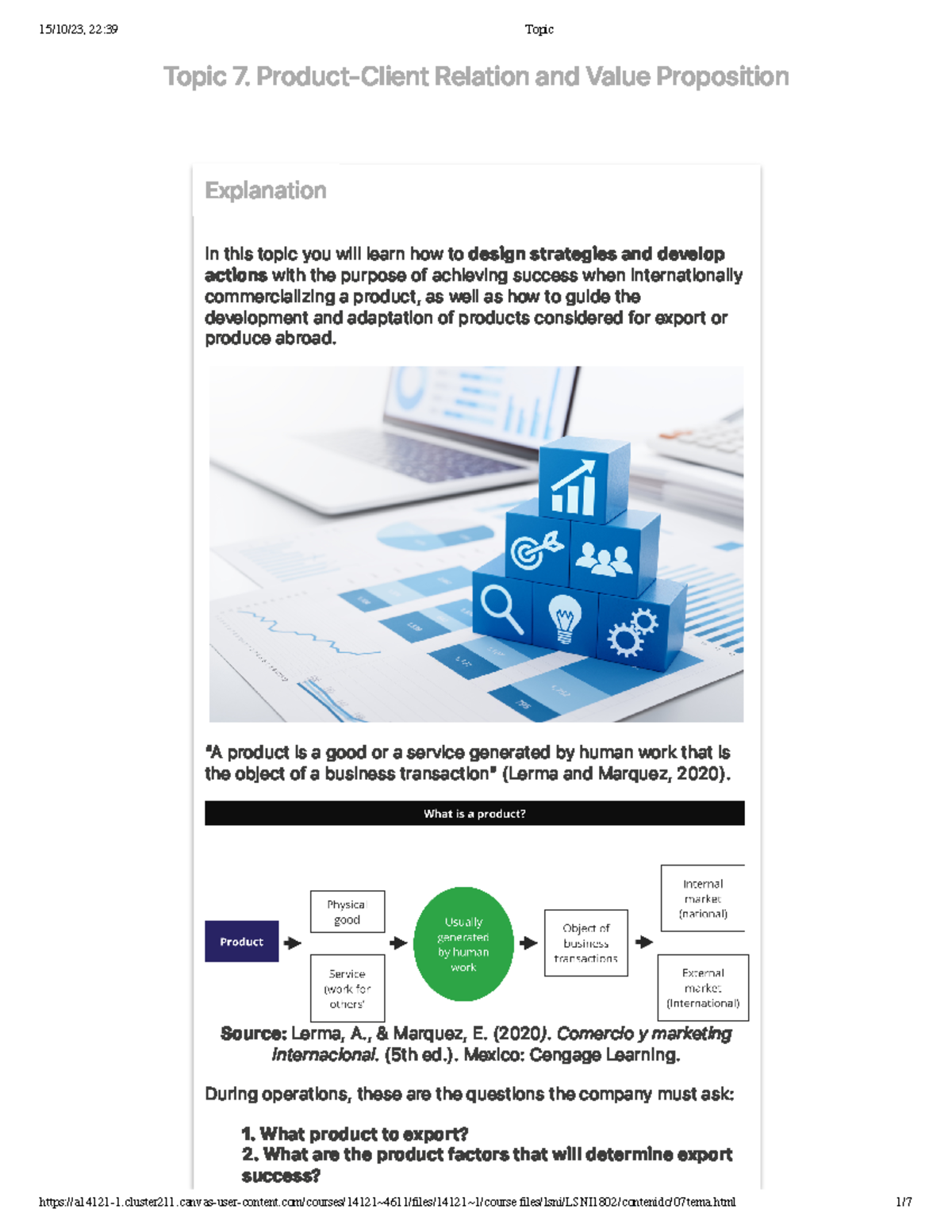 Topic 7 - Topic 7. Product-Client Relation and Value Proposition ...
