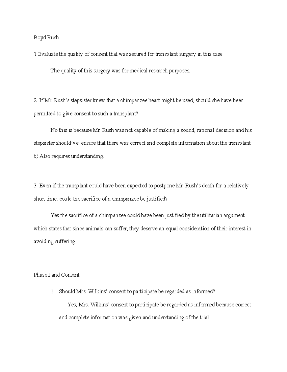 Team challenge 5 - decision scenarios- research ethics and informed ...